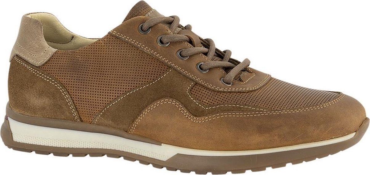 bol.com | Gallus Heren Bruine leren sneaker - Maat 44