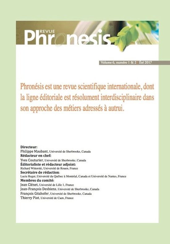 Phronesis - Phronesis. Vol. 6, numéro 1 & 2 2017 (ebook), Collectif ...