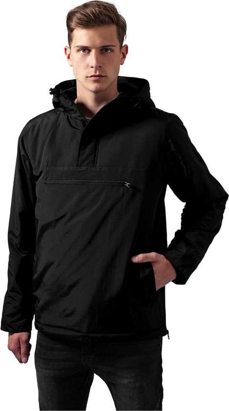 Urban Classics Jas Padded Pull Over Jacket Tb1443 Black Mannen Maat - M | bol