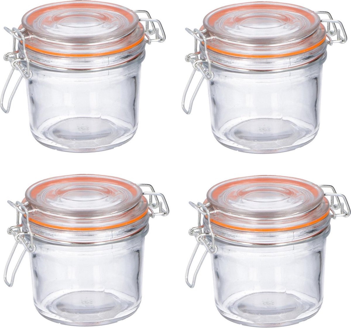 14x stuks weckpotten met beugelsluiting 350 ml - Voedsel bewaren potten ...