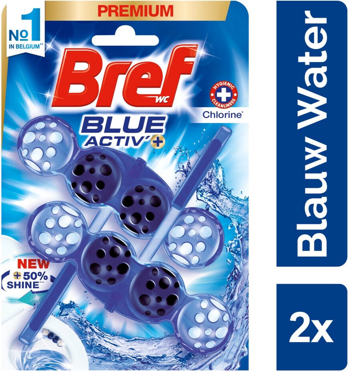 Bref Blue Active Toiletblok - Hygiëne - WC Blok Voordeelverpakking - 10 ...