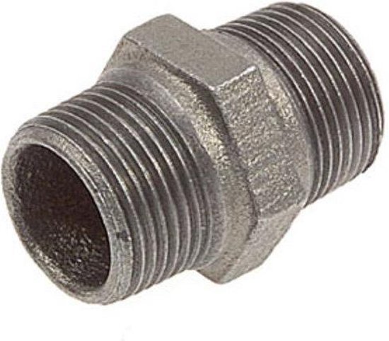 Nefit Ind Nr280 dubbele nippel met 2 x buitendraad 1/2 zwart | bol