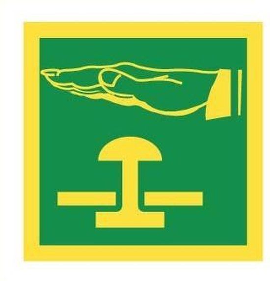 Imo emergency stop sticker langnaschijnend 150 x 150 mm | bol.com