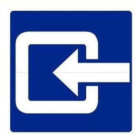 Ingang sticker, blauw wit 100 x 100 mm | bol.com