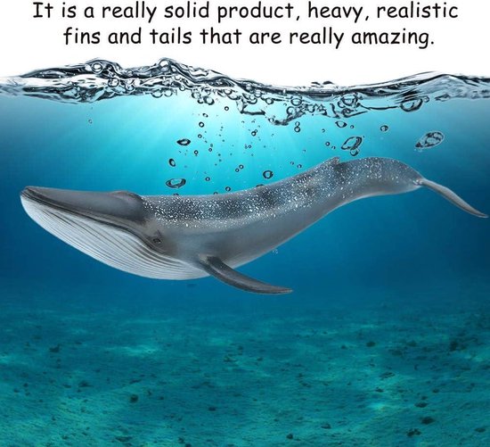 Walvis beeldje model voor woonaccessoire - zeedieren simulatie - blauwe ...