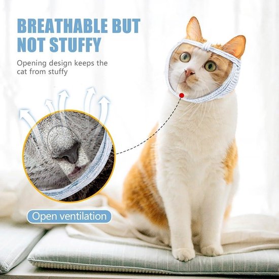 Breathable Cat Mouth Cover with Transparent PVC Face Protection ...