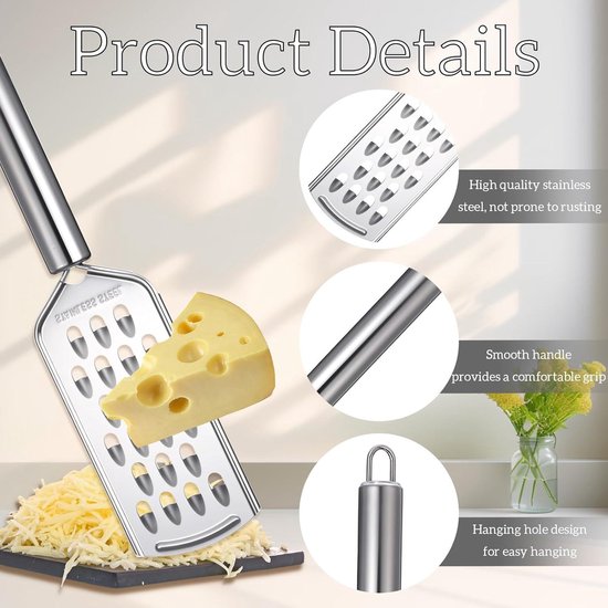 3 stuks kleine rasp met 3 verschillende gatmaten van roestvrij staal ...