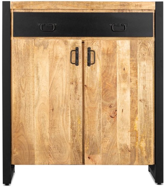 Hoog dressoir / Commode Bruno mango en metaal 100 cm breed | bol