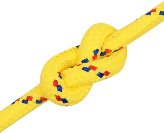 vidaXL Boottouw 16mm 25m Geel PP Scheeps Touw - Polyester Touw - Vaar ...