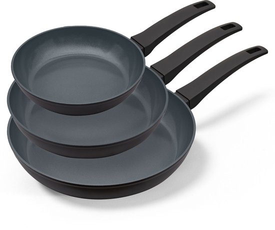 Set de poêles BE Living Delight Series Ø 20, 24 et 28 cm - Poêles à frire en céramique... | bol