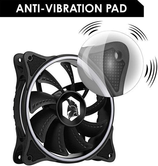 EMPIRE GAMING -PC Gamer Case Fan 2x120MM -Hoge Luchtstroom -RGB ...