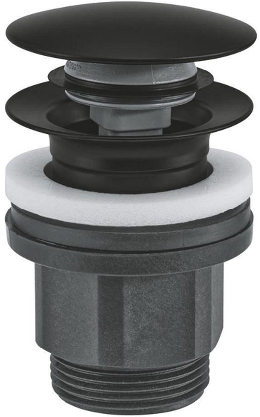GROHE Waste Set - Ã˜63mm - push open - matte black | bol