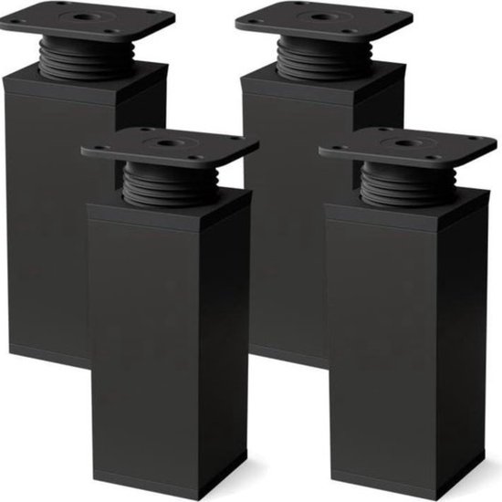 Tafelpoot Verhoger - In Hoogte Verstelbaar - vierkant profiel 40 x 40 ...