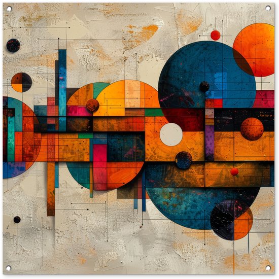 Tuinposter 100x100 cm - Tuindecoratie Kunst - Kleurrijk - Modern ...