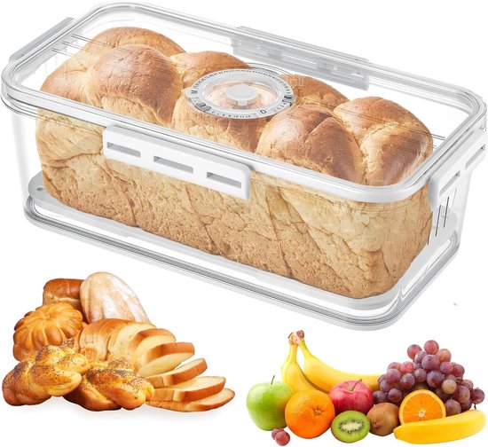 Luchtdichte Broodbak voor Keuken - Duurzame Broodopbergdoos met Deksel ...