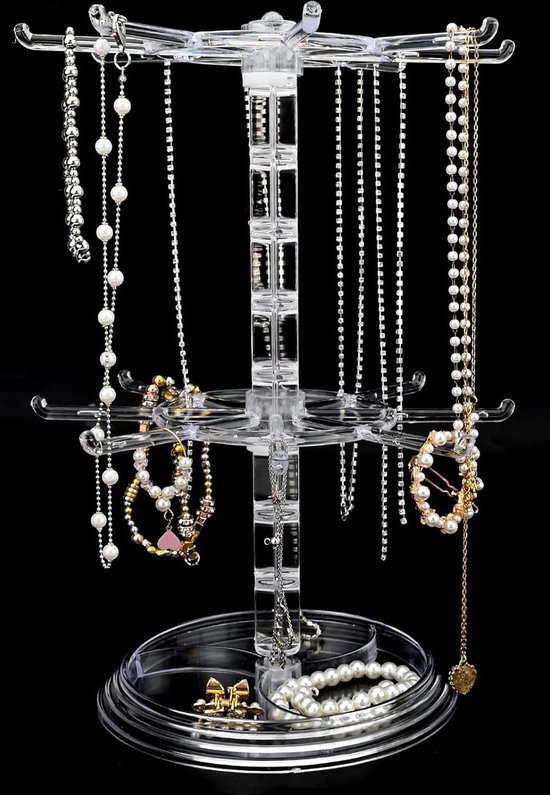 2 Tier Roterende Sieraden Display Standaard - Kettingen, Armbanden ...