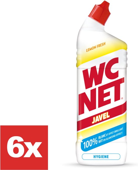 WC NET Toiletreiniger - JAVEL - Extra White Lemon Fresh - 6 flessen - Voordeelverpakking | bol
