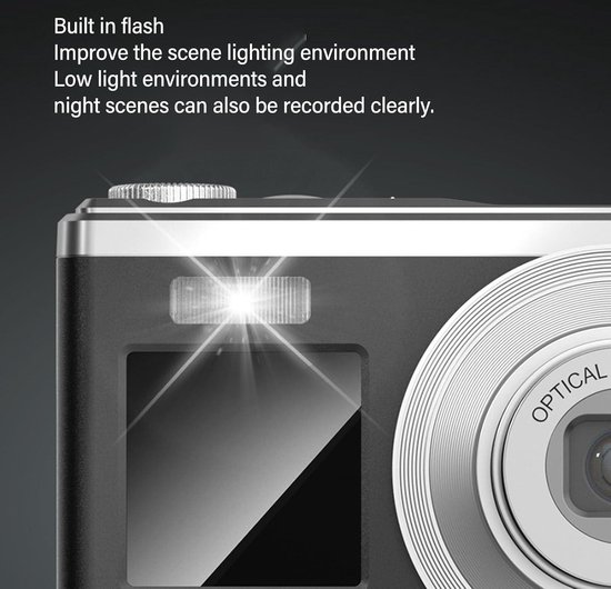 Digitale camera 4K 60MP 10X Optische Zoom 6X Digitale Zoom Selfie ...