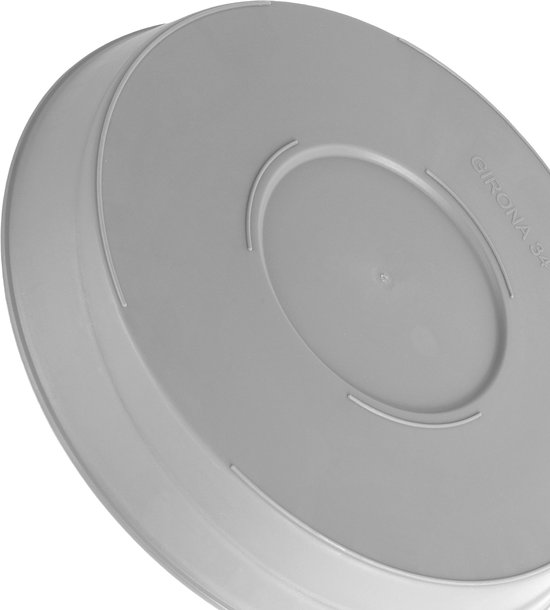 Garronda Ronde Bloempot Onderzetter – 3 struk – Grijs - ⌀ 18cm H=3,5cm ...