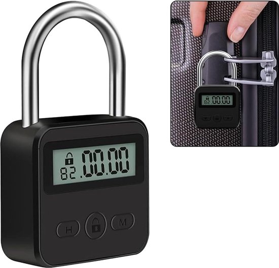 Digitaal slot Smart Time Lock met LCD-display USB-oplaadbaar keukensafe ...