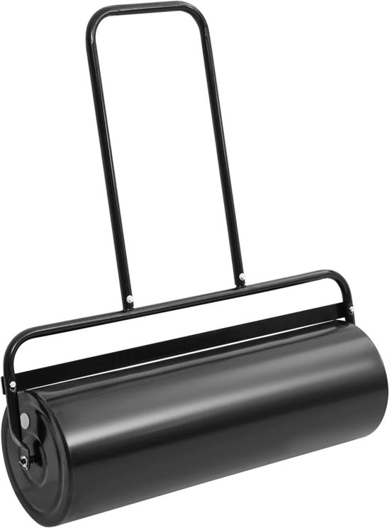 vidaXL Gazonroller - 63L - Zwart - IJzer en Staal Gazonroller - Gazon ...