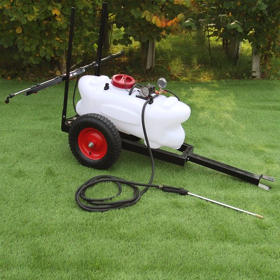 MonsterShop Sproeiwagen met Aanhanger - 60 liter - 9 bar pompdruk | bol