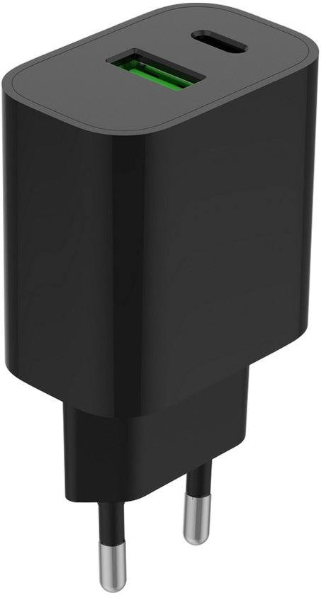 Gembird USB Snellader 20W - 2-poorten - USB-A + USB Type-C - QC3.0 - 5V ...