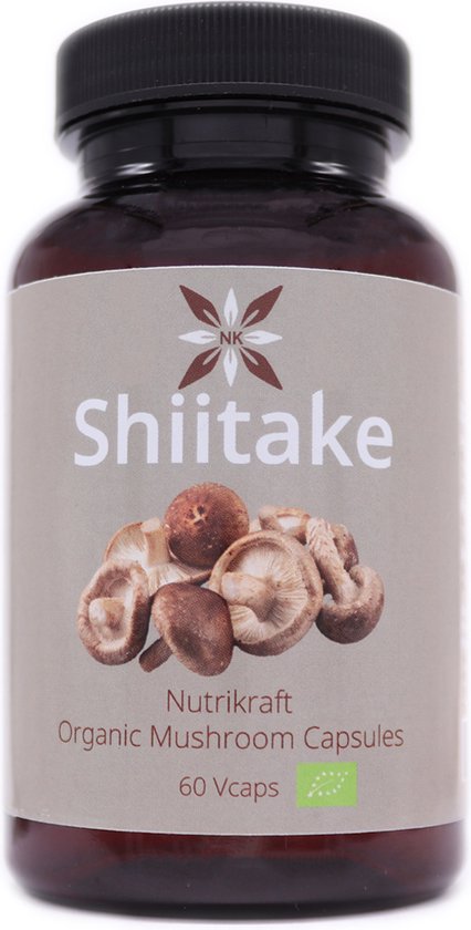 Nutrikraft - Shiitake Capsules Bio 450mg 60 Caps 1 - Pot 60 Capsules - Nutrikraft | bol