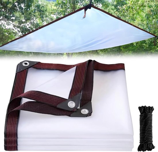 Waterdicht transparant zeil - 2 x 3 m - balkonregenzeil - afdekzeil ...