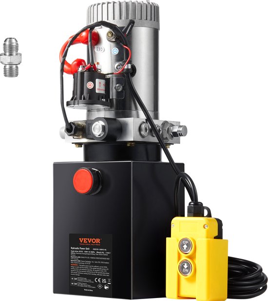 VEVOR 12V Hydraulische Pomp, Vermogen 1600 W,4 L Roestvrijstalen Tank ...