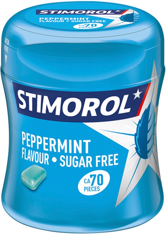 Stimorol Kauwgom Peppermint Suikervrij 1x6stuks | bol