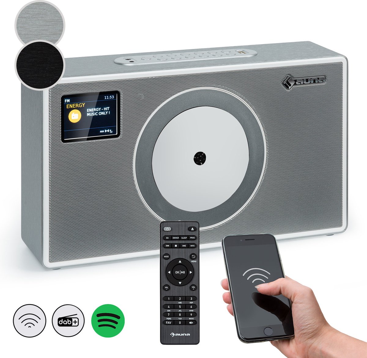 Auna Vertico Swing DAB DAB+ radio met cd speler | DAB+/FM radiotuner ...