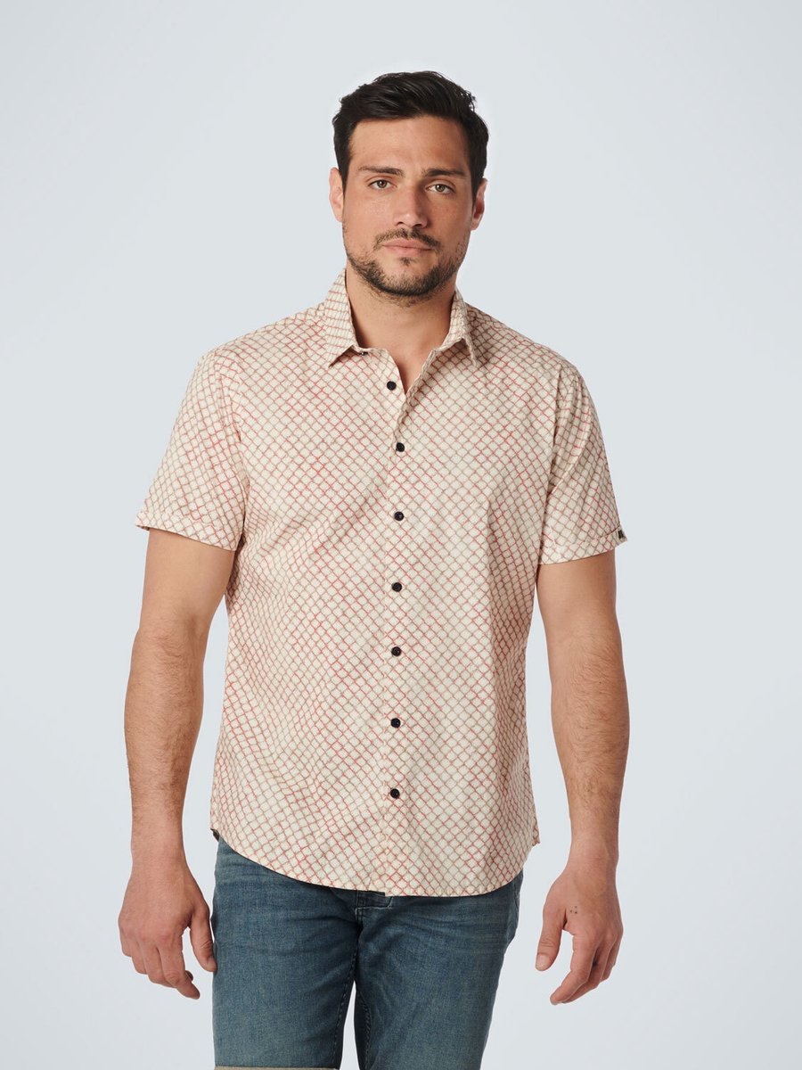No Excess Mannen Shirt Met Korte Mouwen Pastelroze L | bol.com