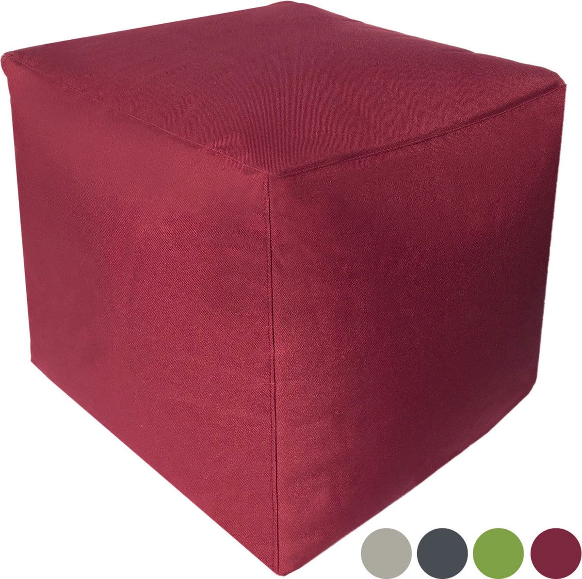 SVJ Poef Vierkant - 45 x 45 x 45 cm - Nylon - Rood | bol.com