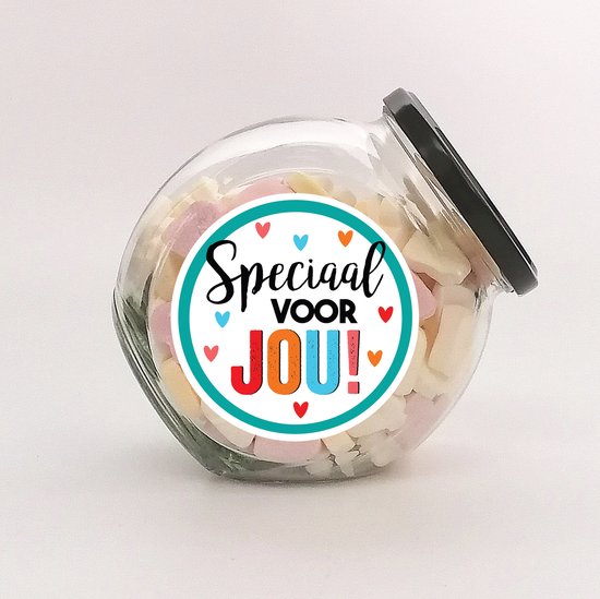 Snoeppot - "Speciaal voor jou" vruchtenhartjes - snoep cadeau ...