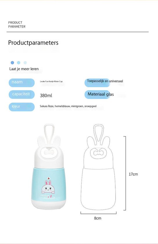 Kinderfles -Drinkfles voor kinderen-380 ml- Roze / Pink- Handige bijt ...