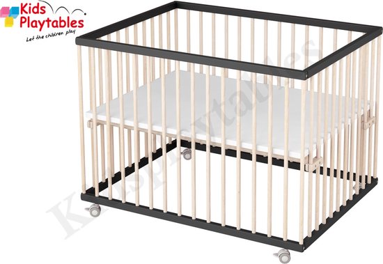 SÄMANN® Baby Box Premium 75x100 Zwart-Naturel en in hoogte Verstelbare ...