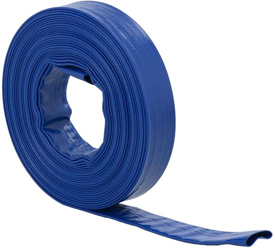 hillvert Platte slang - 1 1/2" - 20 m - 7 - 21 bar - met stof versterkt | bol.com