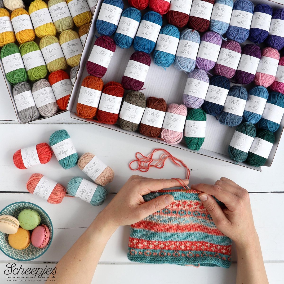 Scheepjes Metropolis Colour Pack - 80 kleuren x 10 gram (mini bolletjes ...