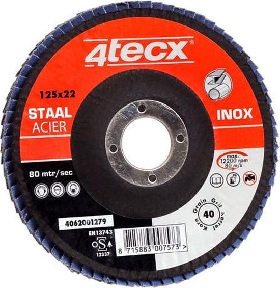 4tecx Lamellenschijf 125mm K80 - 4062001303 | bol