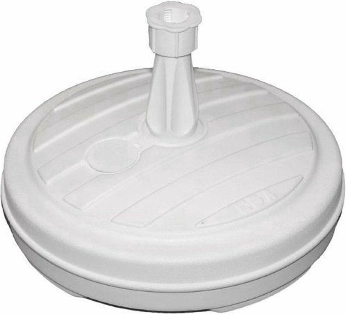 Witte ronde parasolvoet plastic 13 liter | bol