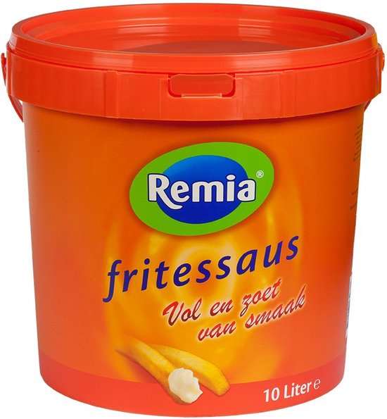 Remia Fritessaus 20% oranje, emmer 10 ltr | bol