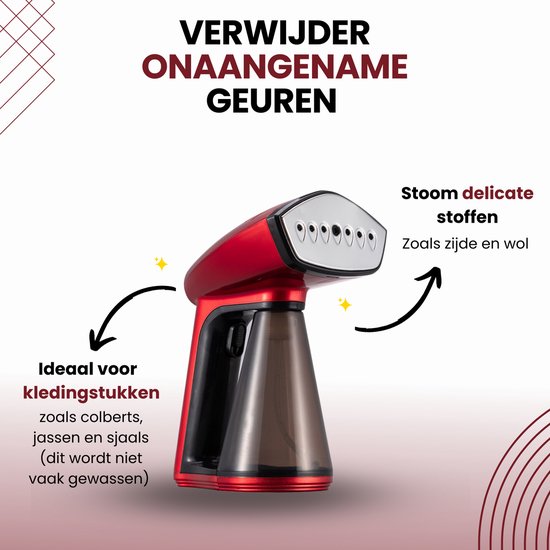Oneiro's Kledingstomer & Reiniger PRO Edition Red ™ - 22 x 21 x 18 cm ...