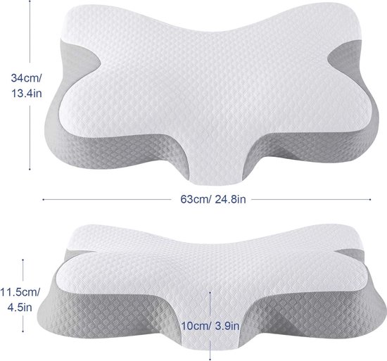 Neksteunkussen, nekkussen, traagschuim, hoofdkussen, orthopedisch kussen,... | bol