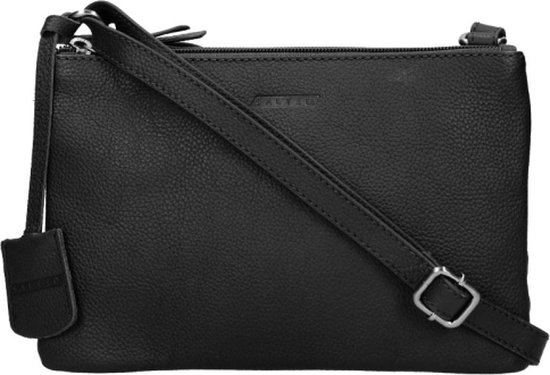 Salted Kleine Crossbodytas / Schoudertas Dames - Leer - Salted - Zwart ...
