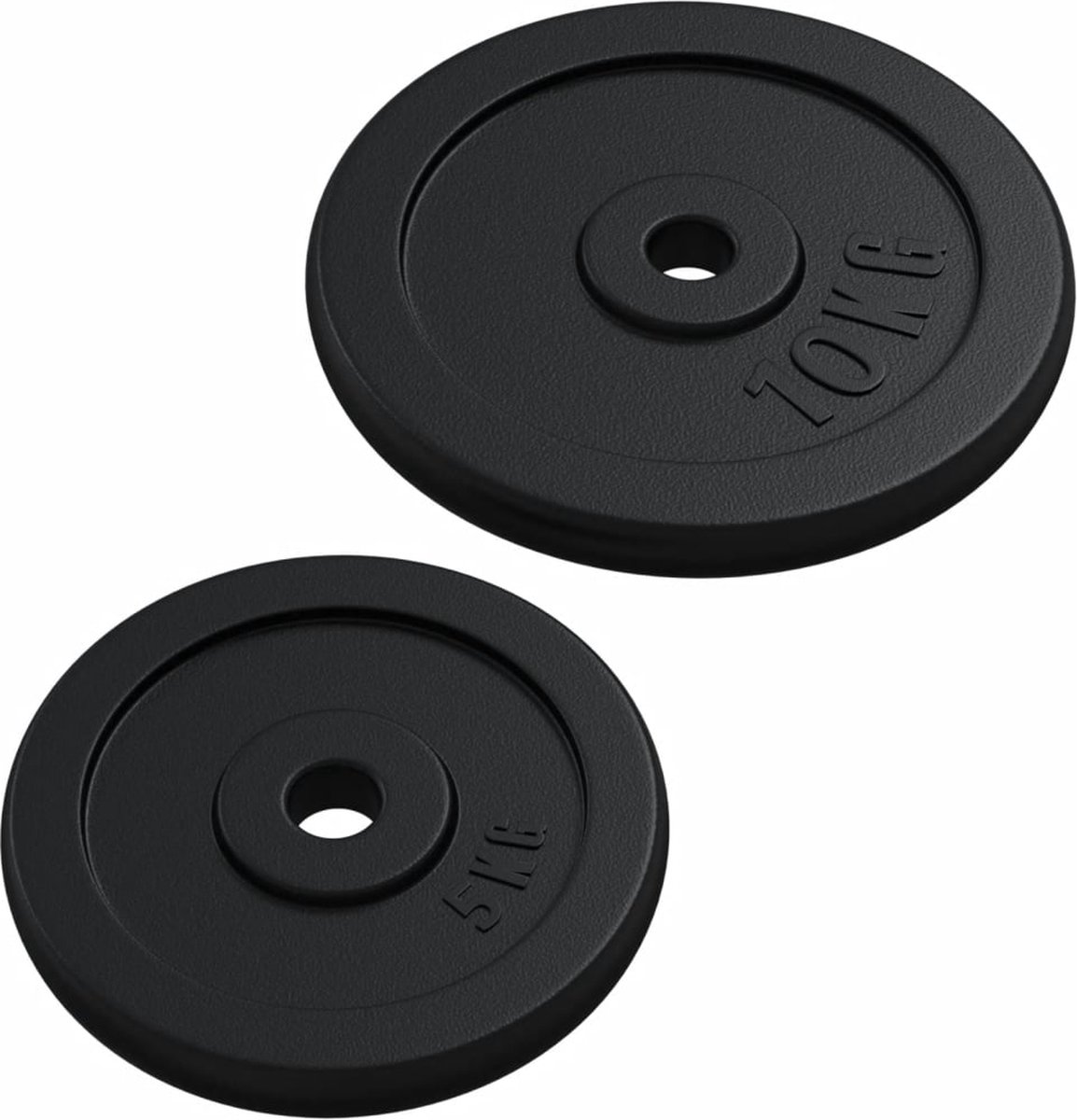 vidaXL Halter met gewichten 90 kg gietijzer en verchroomd staal | bol.com