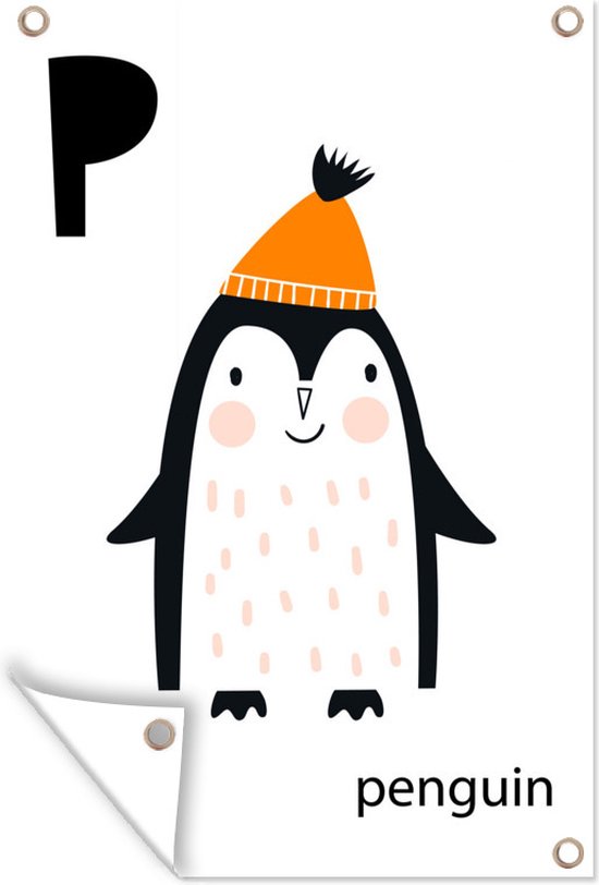 Tuinposters buiten Kinderillustratie van de letters van het alfabet ...