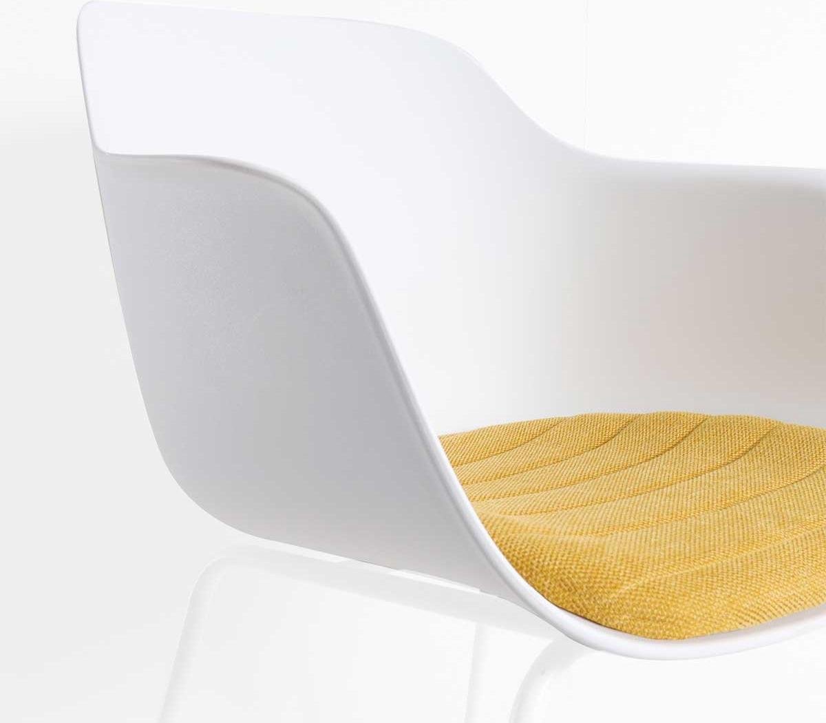 Nolon de salle à manger Noa blanche Nolon - Siège Witte avec accoudoirs ...