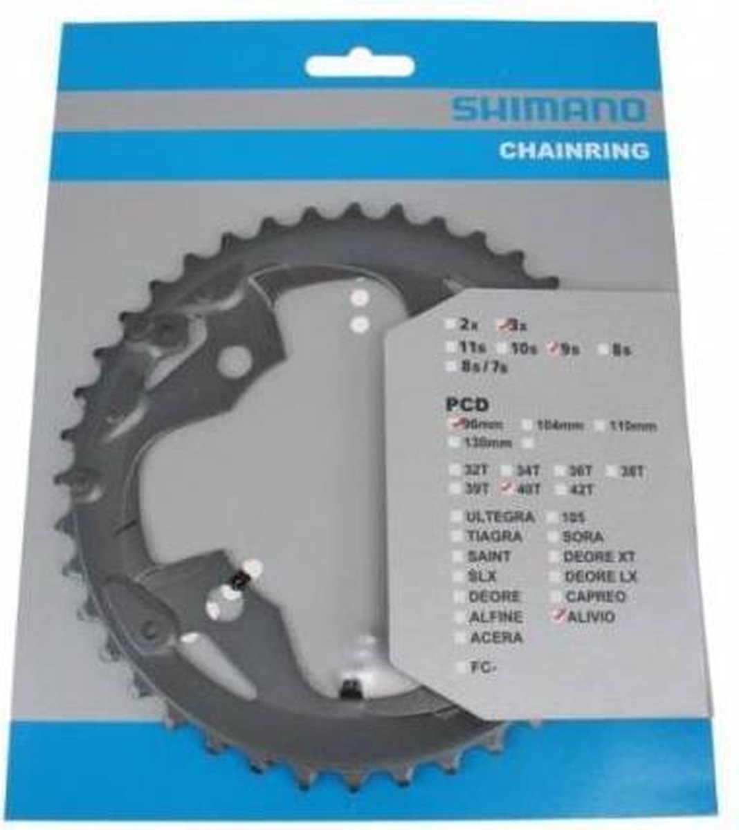 Kettingblad 40T Shimano Alivio FC-M4000 | bol