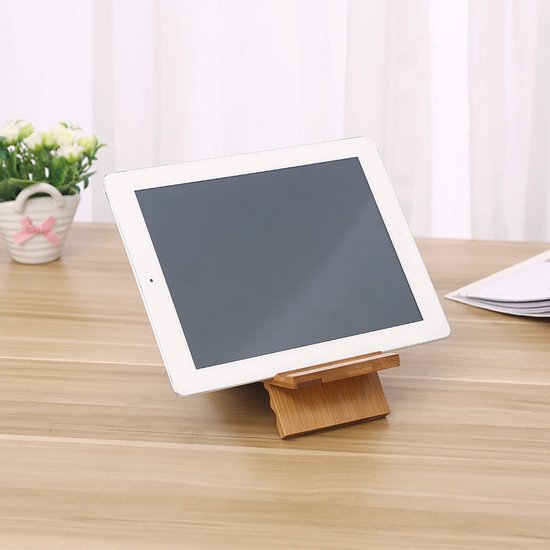 Universele telefoonhouder - Tablethouder - bamboe hout telefoon houder ...